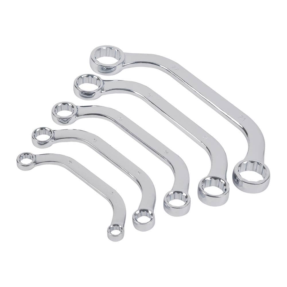 KING 5-Piece Half-Moon Box-End Wrench Set, 5/16 in. to 7/8 in. with ...