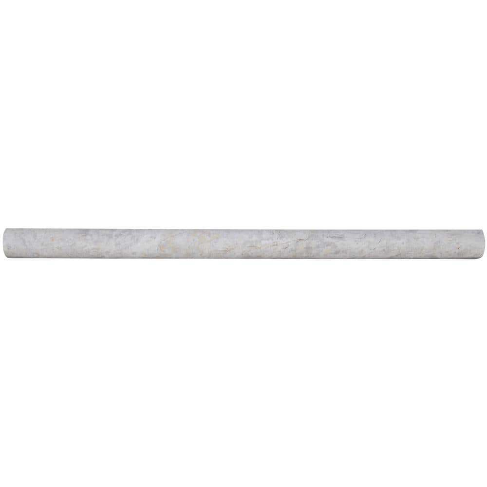 MSI Fantasy Gray Pencil Molding 3/4 in. x 12 in. Polished Marble Wall ...