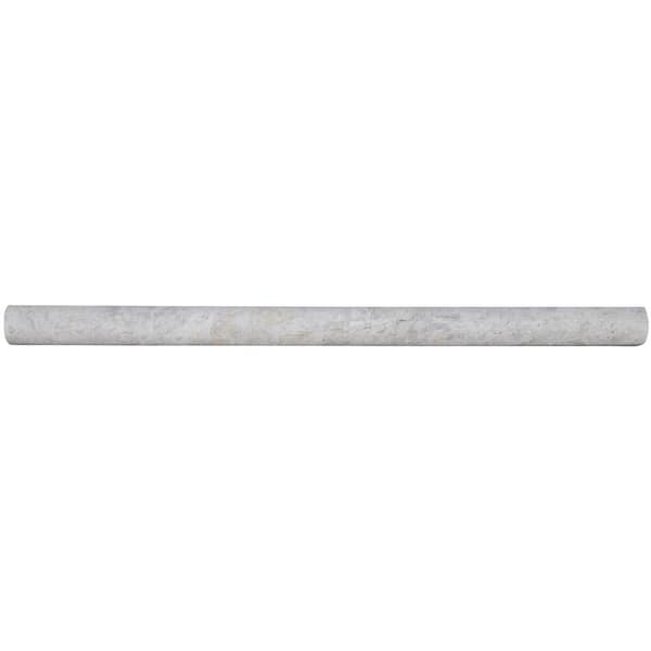 MSI Fantasy Gray Pencil Molding 3/4 in. x 12 in. Polished Marble Wall ...