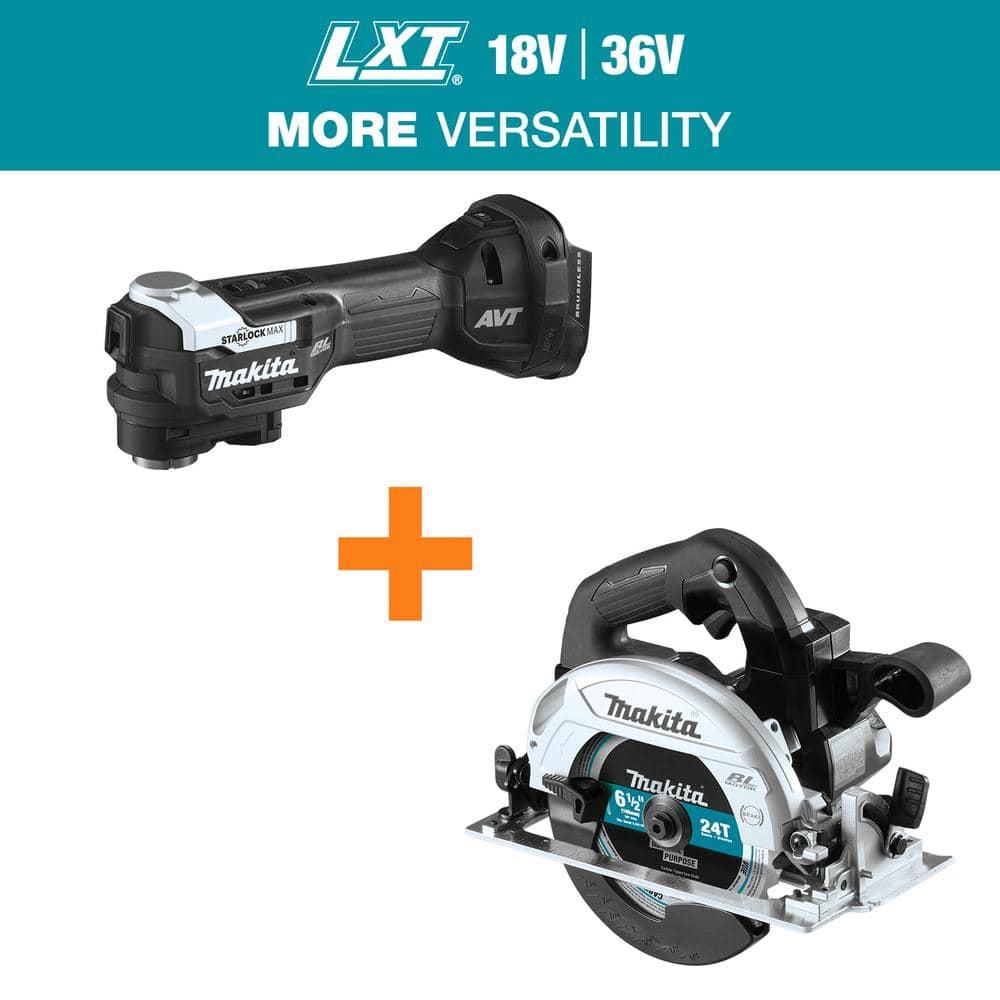 Makita 18V LXT Sub-Compact Brushless StarlockMax Oscillating Multi-Tool w/ 18V 6-1/2 in. LXT Sub ...