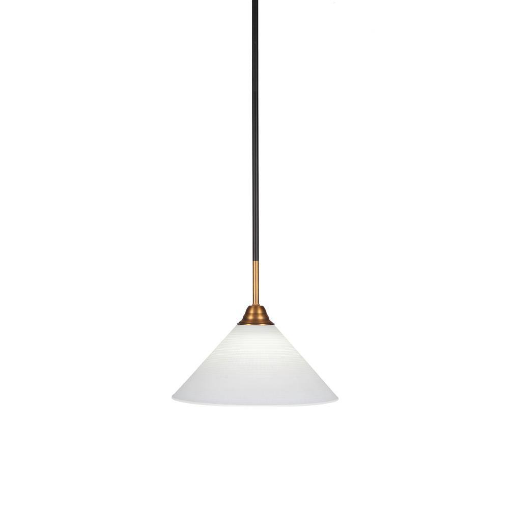 Lighting Theory Madison 100-Watt 1-Light Matte Black and Brass Bowl ...