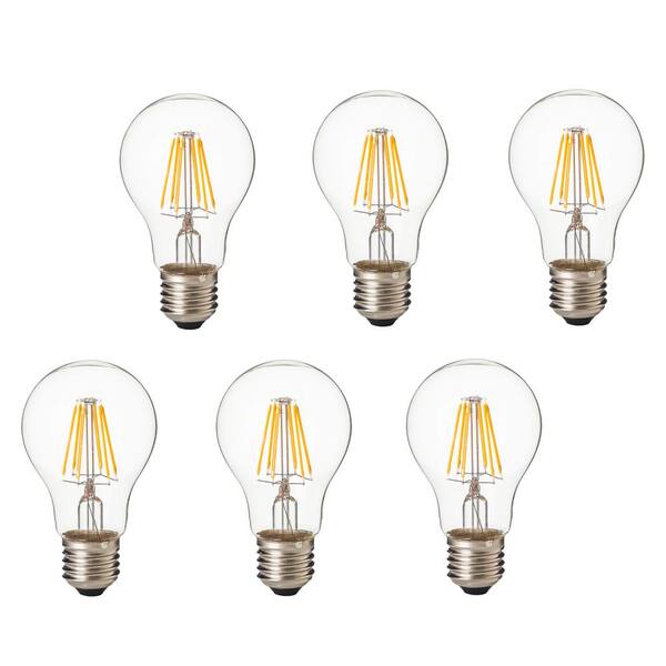 ARTIVA 75-Watt Equivalent E26 A19 LED Dimmable Filament Light Bulb Warm ...