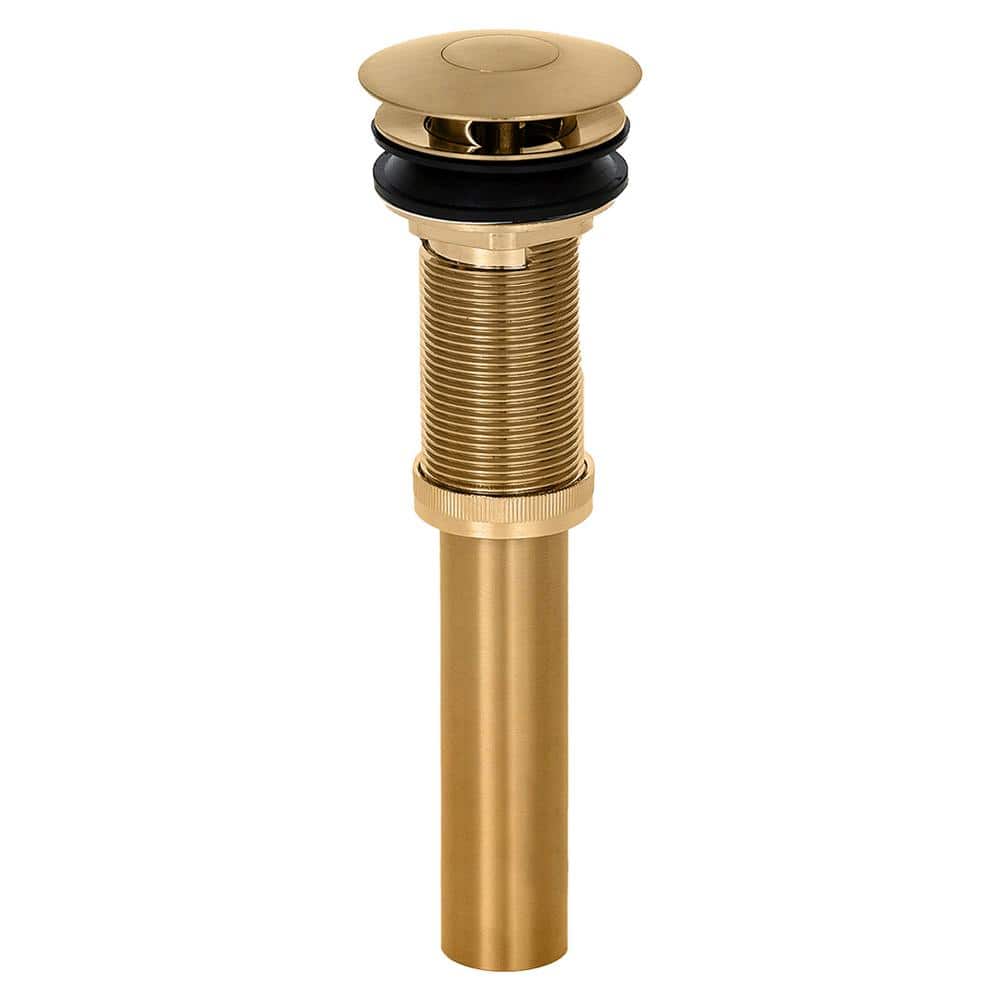 PF WaterWorks 2-in-1 Brass Sink Drain - Push Drain, Matte Gold PF0706 ...