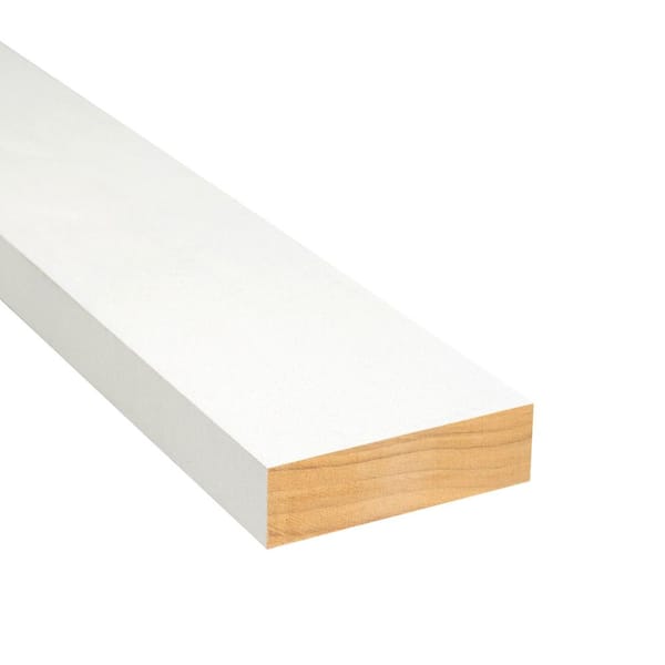 Weaber 1 in. x 3 in. x 12 ft. Finger Jointed Primed Poplar S4S 17432 ...