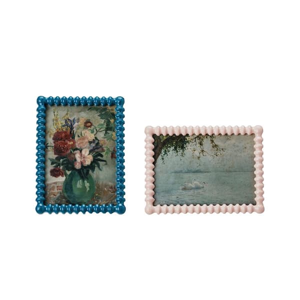 Storied Home Multicolor Vintage Visions Spindle Picture Frame (Set of 2 ...