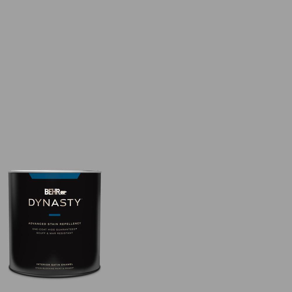 BEHR DYNASTY 1 qt. #PPU26-06 Elemental Gray Satin Enamel Interior Stain ...
