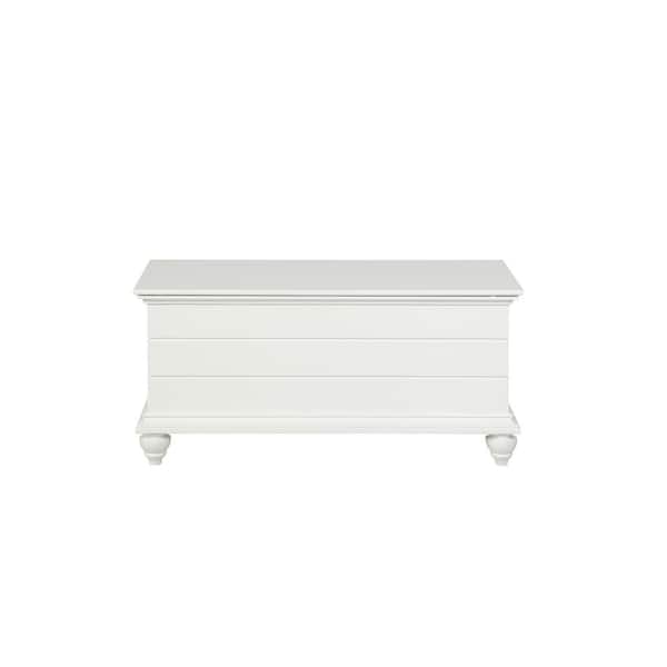 Powell Company Ellsworth White Cedar Chest with Storage and Shiplap ...