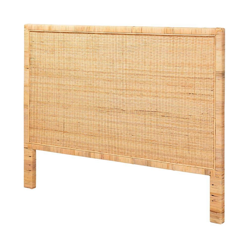 bali & pari Adelyn Brown Natural Rattan Queen Panel Headboard 235-13173 ...