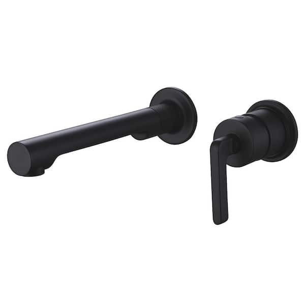 Single Handle Wall Mount Bathroom Faucet in Matte Black S-YL027B - The ...