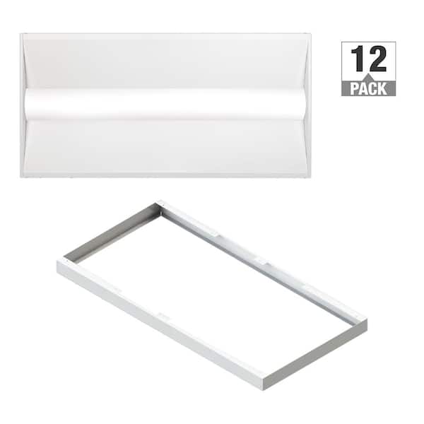 ETI LIGHTING 2 ft. x 4 ft. Center Basket Integrated LED Troffer Light ...