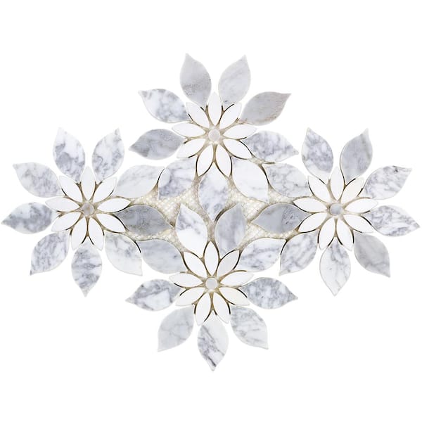 Ivy Hill Tile Thistle White 12.4 in. x 14.13 in. Polished Ivy Hill Tile Thistle White 12.4 in. x 14.13 in. Polished