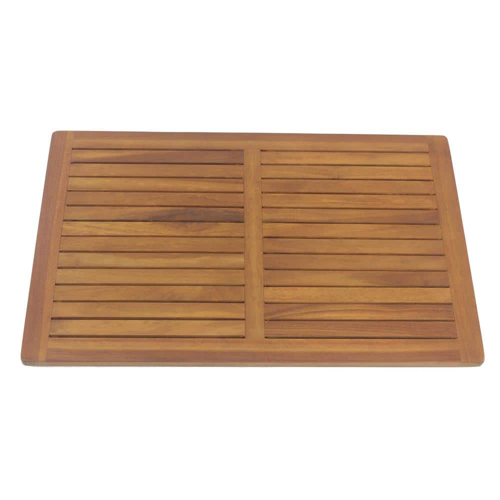 AquaTeak The Original Daya 17.5 in. x 28 in. Estate Teak Floor Mat 490 ...