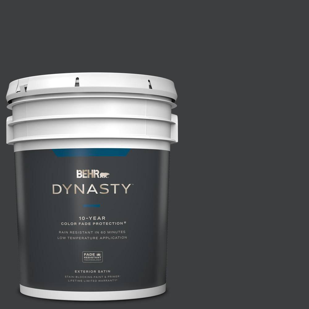 BEHR DYNASTY 5 gal. #ECC-25-3 Obsidian Stone Satin Enamel Exterior ...