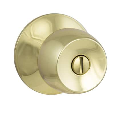 Defiant Brandywine Polished Brass Entry Knob and Double Cylinder ...