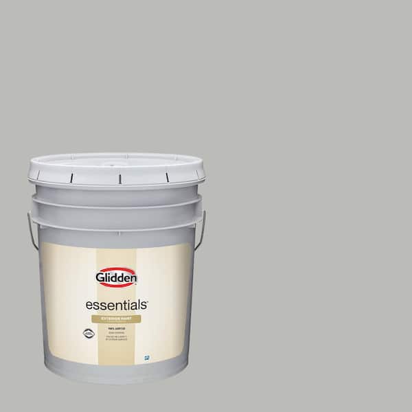 Glidden Essentials 5 gal. PPG0994-3 Half Dome Satin Exterior Paint ...