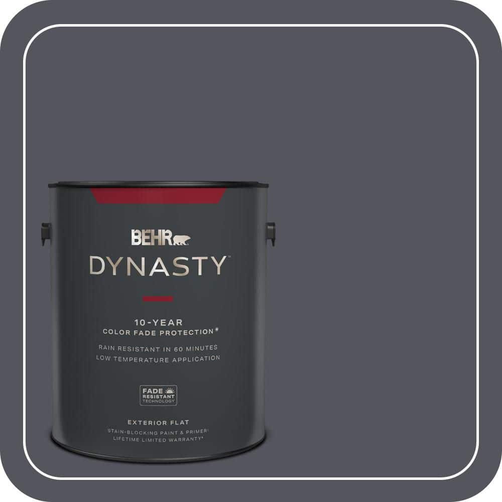 BEHR DYNASTY 1 gal. #N540-7 Coal Mine Flat Exterior Stain-Blocking ...