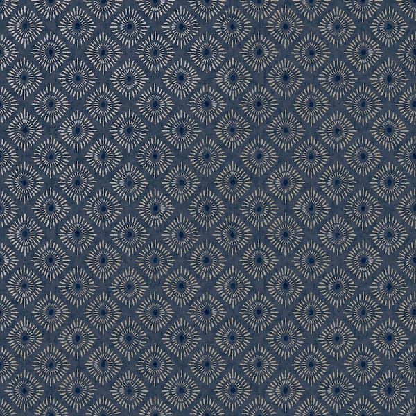Walls Republic Navy Radial Sun Motif Print Non Woven Non-Pasted ...