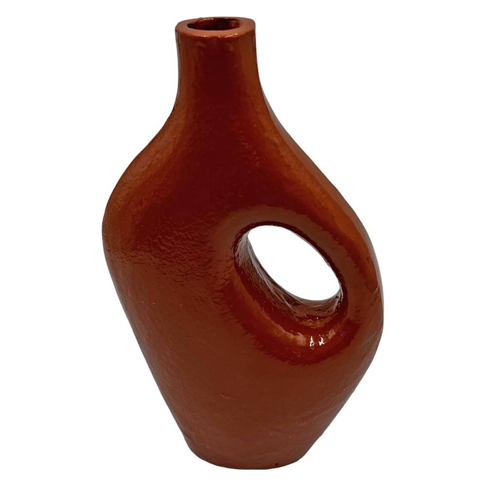 castellousa 9.5 in. Decorative Metal Abstract Vase in Mud CB-AP8-VS-09 ...