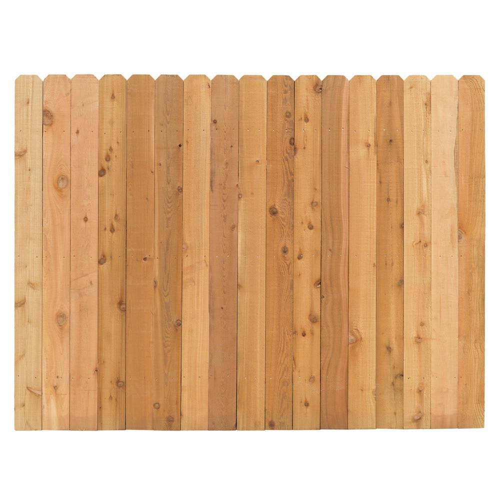 Outdoor Essentials 6 Ft X 8 Ft Cedar Dog Ear Fence Panel 318735 The