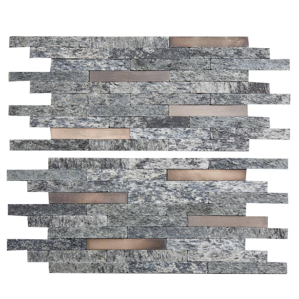 Aspect Burnished Quartz 12 in. x 13.5 in. Metal and Composite Peel and ...