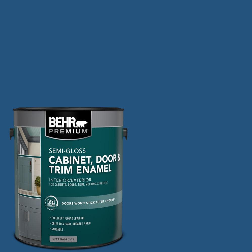 BEHR PREMIUM 1 gal. #S-H-570 Blueberry Twist Semi-Gloss Enamel Interior ...
