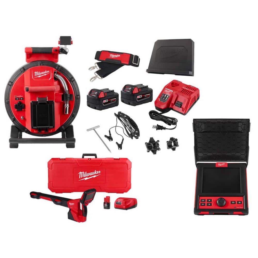 Milwaukee M18 18-Volt Cordless 100 ft. Inspection Camera Kit, M12 ...