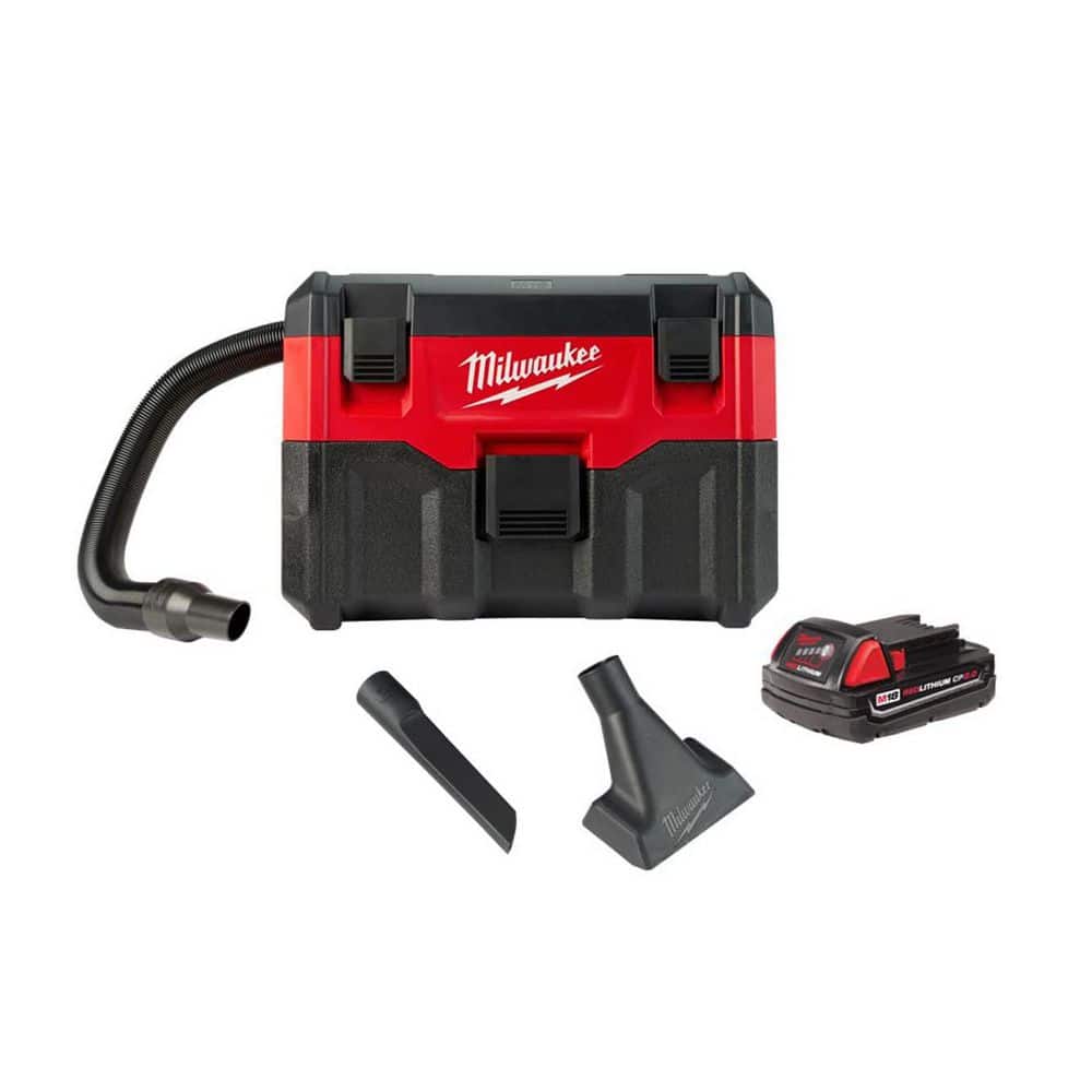 Milwaukee M18 18-Volt 2 Gal. Lithium-Ion Cordless Wet/Dry Vacuum with ...