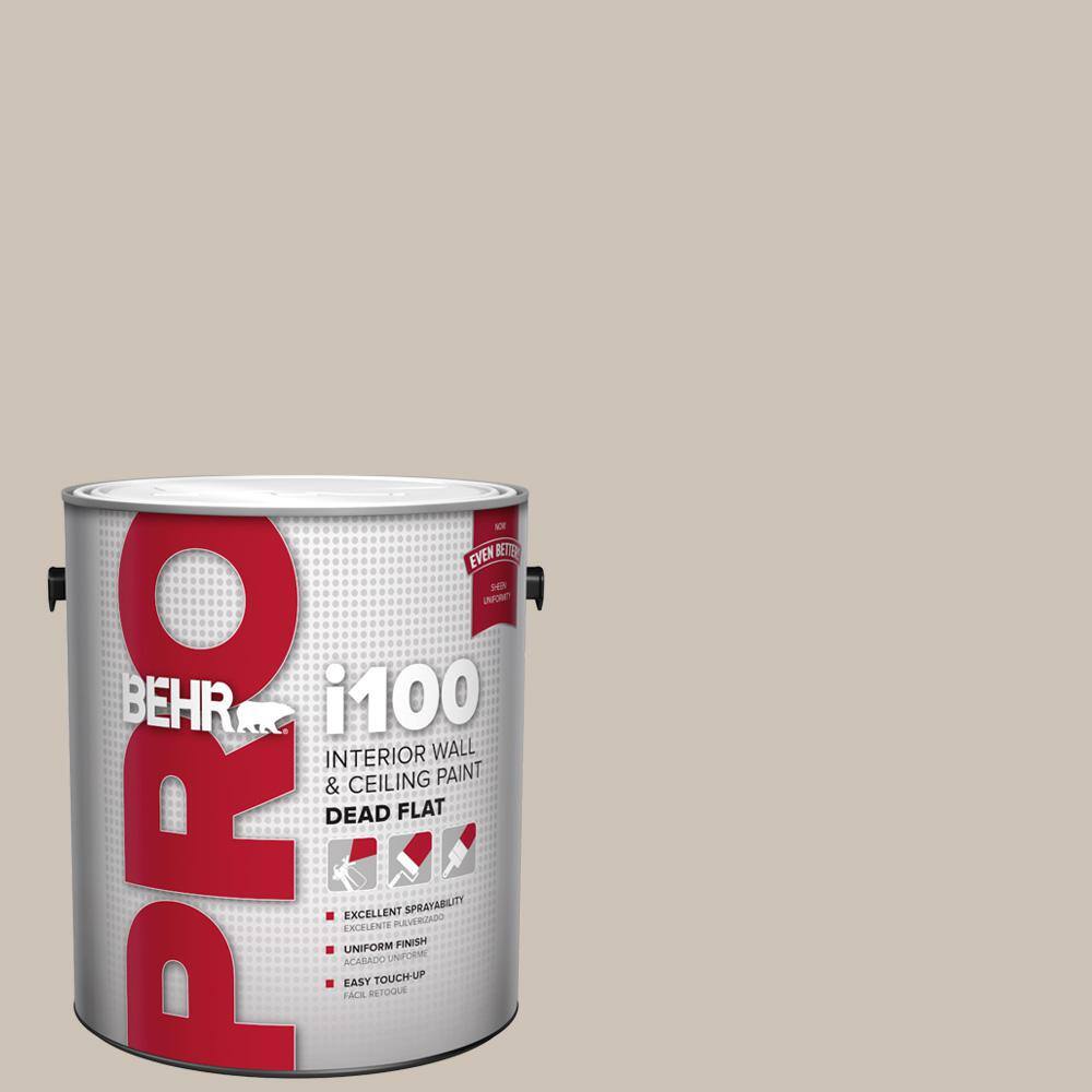 BEHR PRO 1 gal. #720C-3 Wheat Bread Dead Flat Interior Paint PR10501 ...