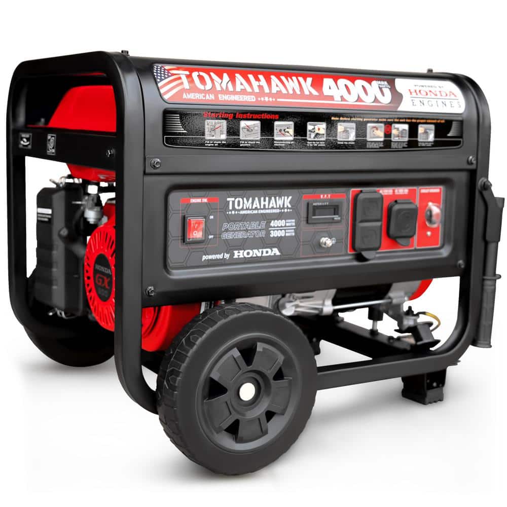Tomahawk Power 7000 Watt Honda Recoil Start Gasoline Power Professional ...
