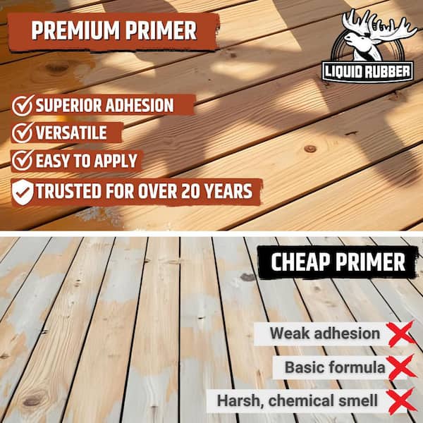 LIQUID RUBBER Multi-Purpose Primer 1 Gal. Fast-Drying Water-Based ...