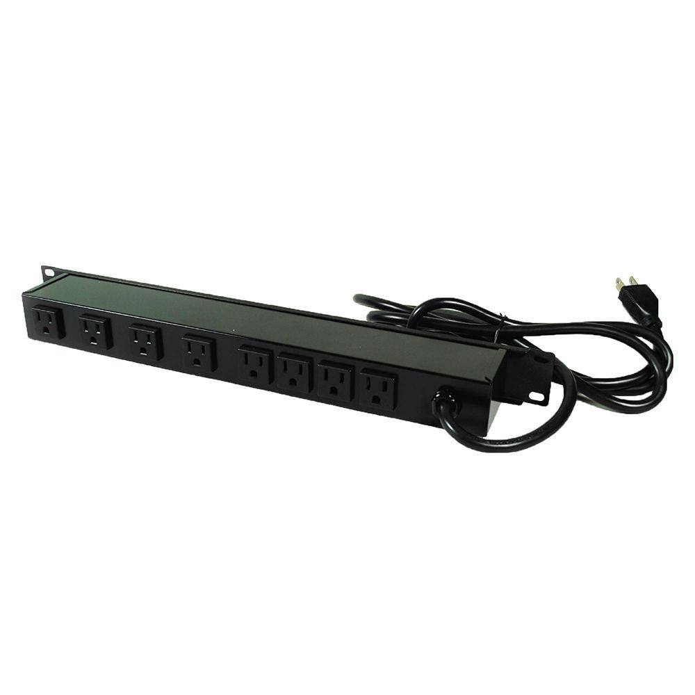 Legrand Wiremold 8-Outlet 15 Amp Rackmount Power Strip with Lighted On ...