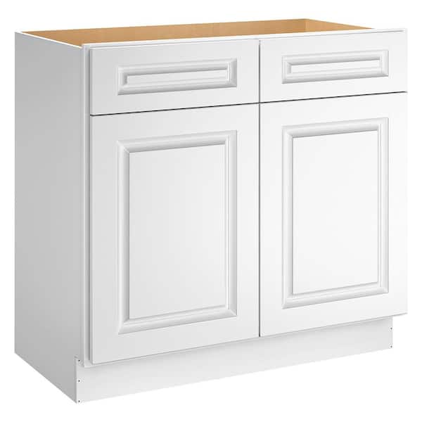 HOMEIBRO Newport 36-in W X 21-in D X 34.5-in H in Raised PanelWhite ...