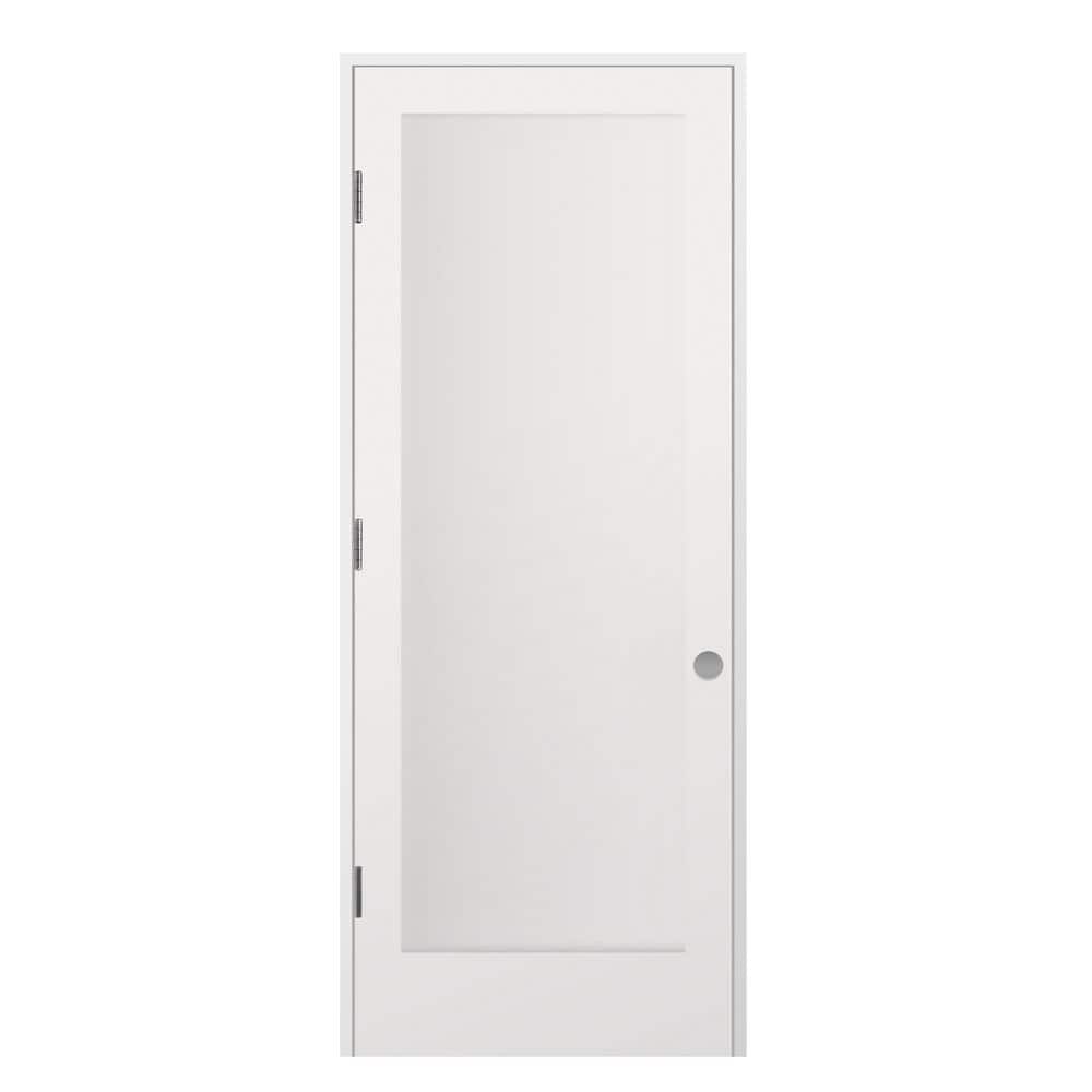 RESO 30 in. x 80 in. Left-Handed Solid Core Wood Primed Composite ...