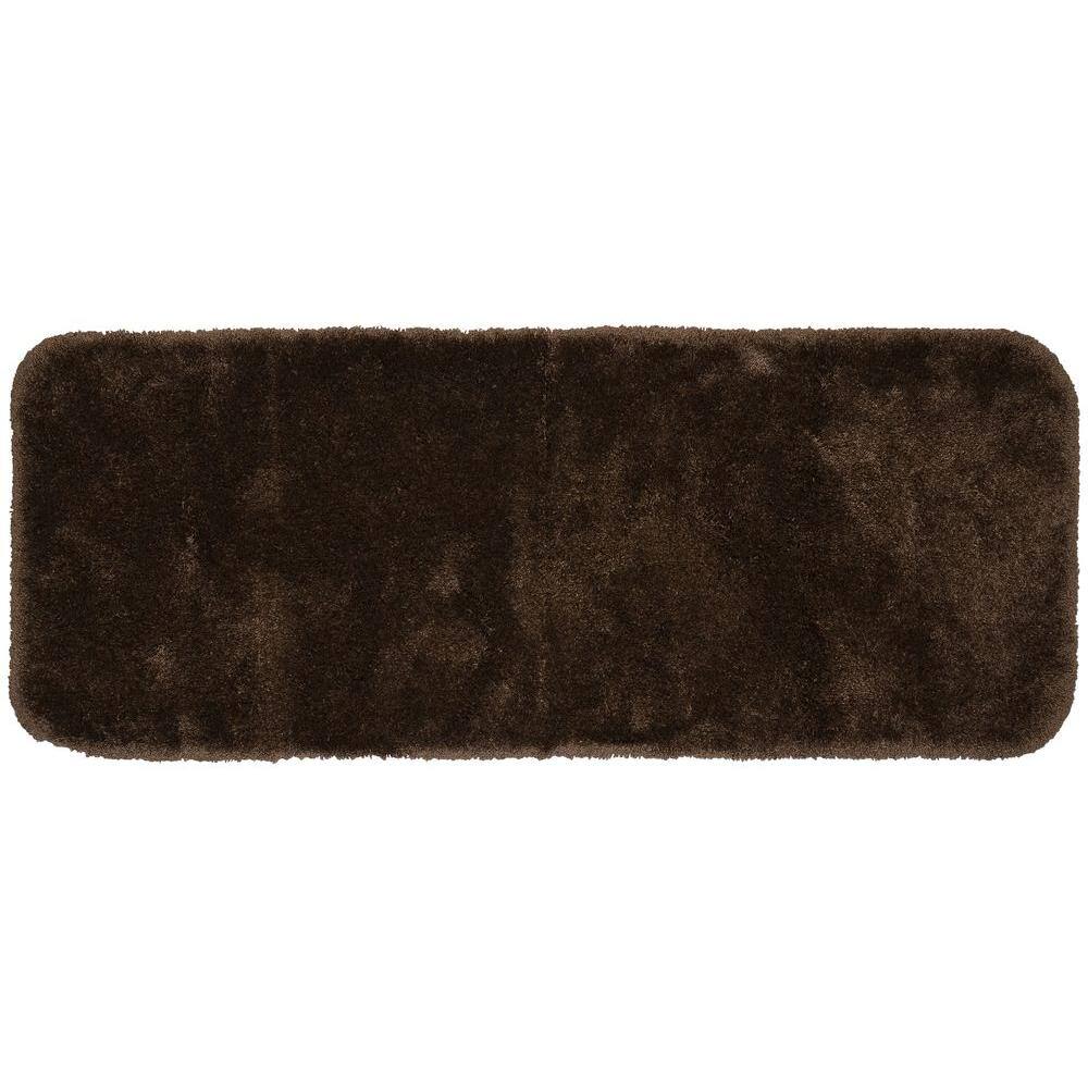 Garland Rug Finest Luxury Chocolate 22 in. x 60 in. Washable Bathroom ...