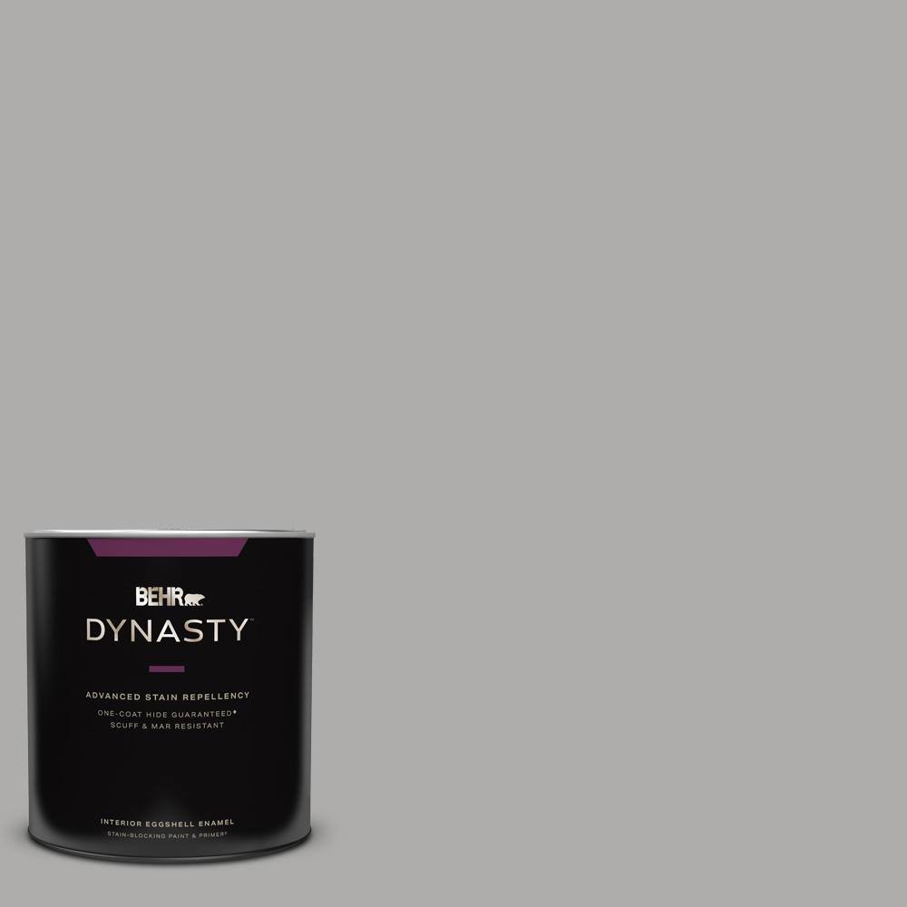 BEHR DYNASTY 1 qt. #N520-3 Flannel Gray One-Coat Hide Eggshell Enamel ...
