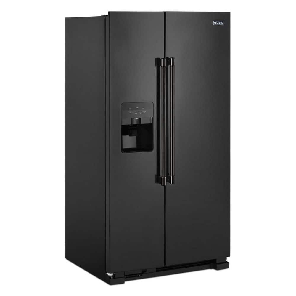 Maytag 24.5 cu. ft. Side by Side Refrigerator in Black with Exterior ...