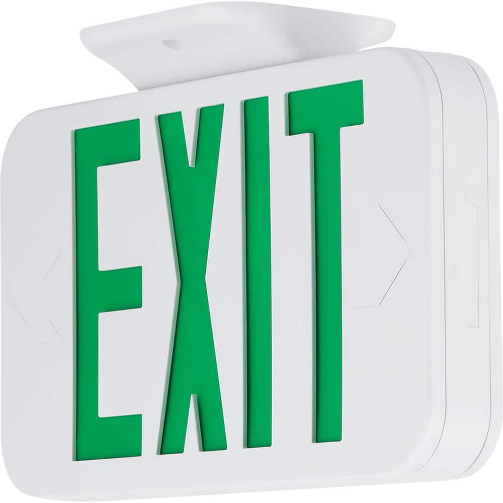 Progress Lighting 120-Volt White Integrated LED Exit Sign PETPE-UG-30 ...