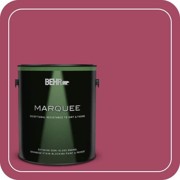 BEHR MARQUEE 1 gal. #120D-5 Glazed Raspberry Semi-Gloss Enamel Exterior ...
