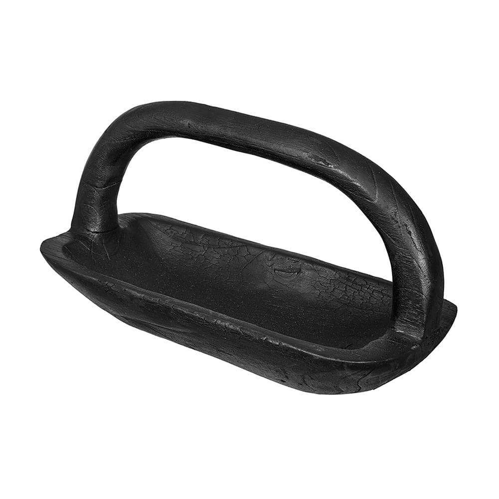 A & B Home Teak Wood Rectangle Bowl with Curved Handle - 15 in. x 7.5 ...