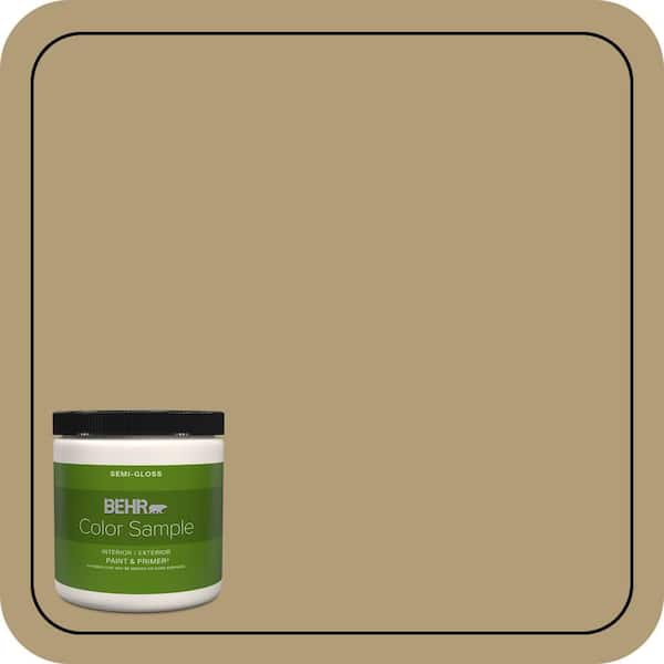 BEHR PREMIUM PLUS 8 oz. #S320-5 Ginger Tea Semi-Gloss Interior/Exterior ...