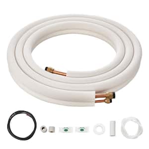 TURBRO 16 ft. Mini Split Line Set, 1/4 in. and 5/8 in. O.D. Copper ...