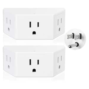 Yichuhaoxi 3-Outlet Rotating Plug Wall Extender 2 Pack 180° Swivel ...