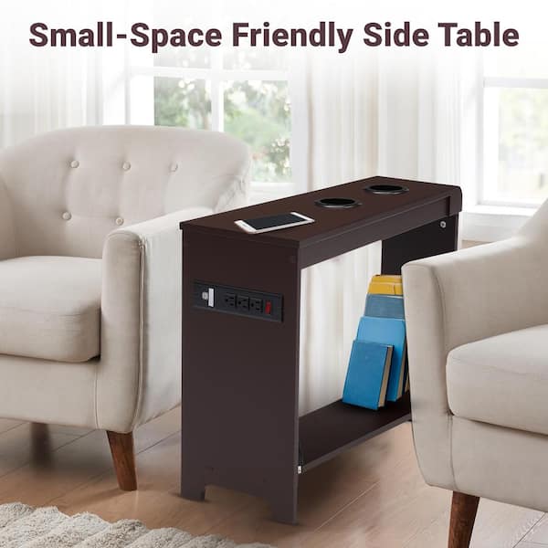Sofa side table with charging station store
