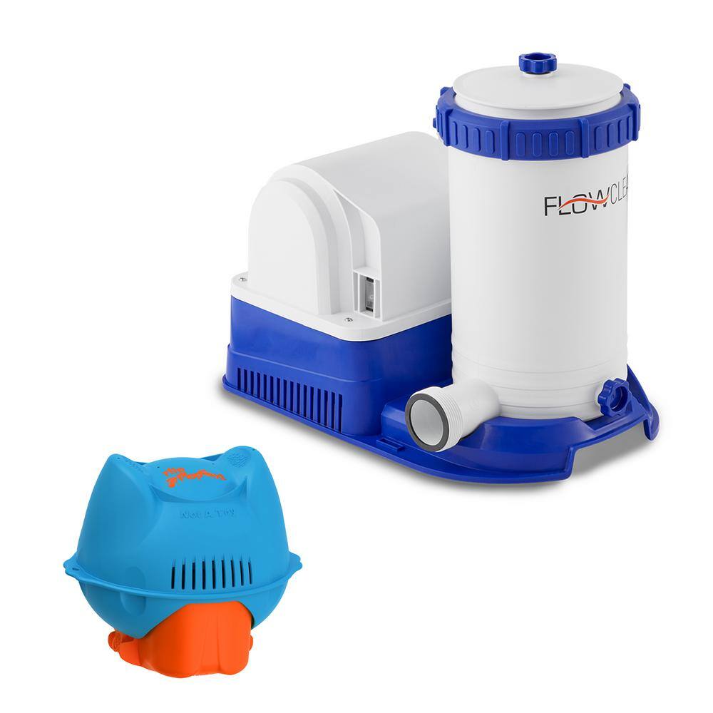 HEY! Cool Pool Flip Plop Pool Mineral Dispenser Plus Bestway Flowclear ...