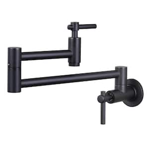 ARCORA Wall Mounted Folding Pot Filler with Double-Handle Stretchable ...