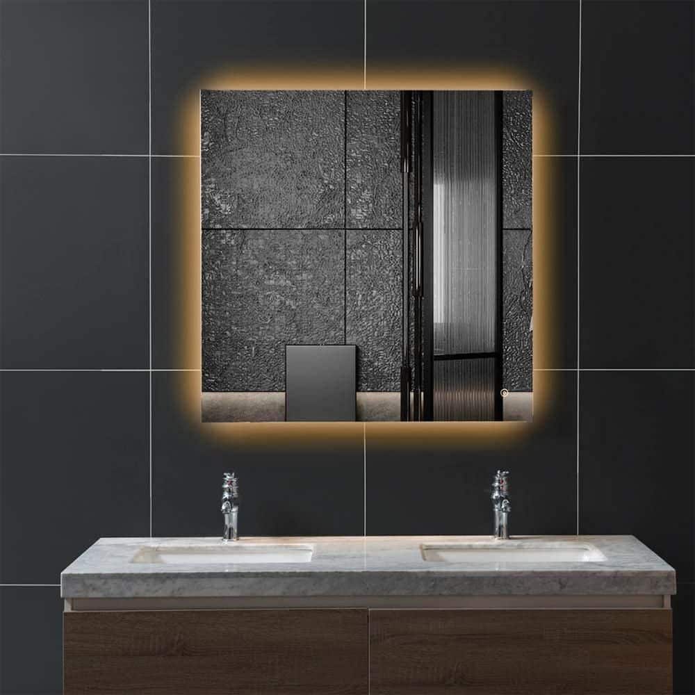 WINGBO 36 in. x 36 in. Lighted Bathroom Mirror WBMR-S009-ZF - The Home ...