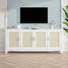 FESTIVO 70 in. White Oak Wood TV Stand for TVs up to 78 in. FTS22327 ...