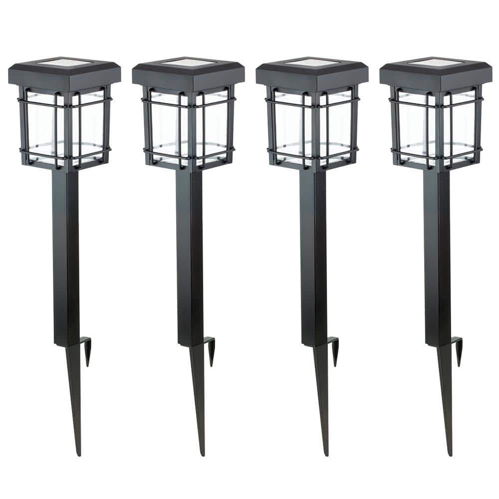 Monteaux Lighting Bel Air Black LED Outdoor Solar Pathway Lights with ...