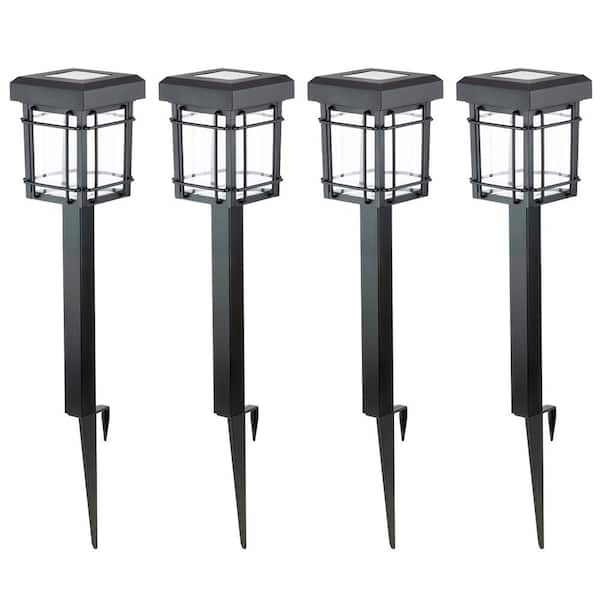 Monteaux Lighting Bel Air Black LED Outdoor Solar Pathway Lights with ...