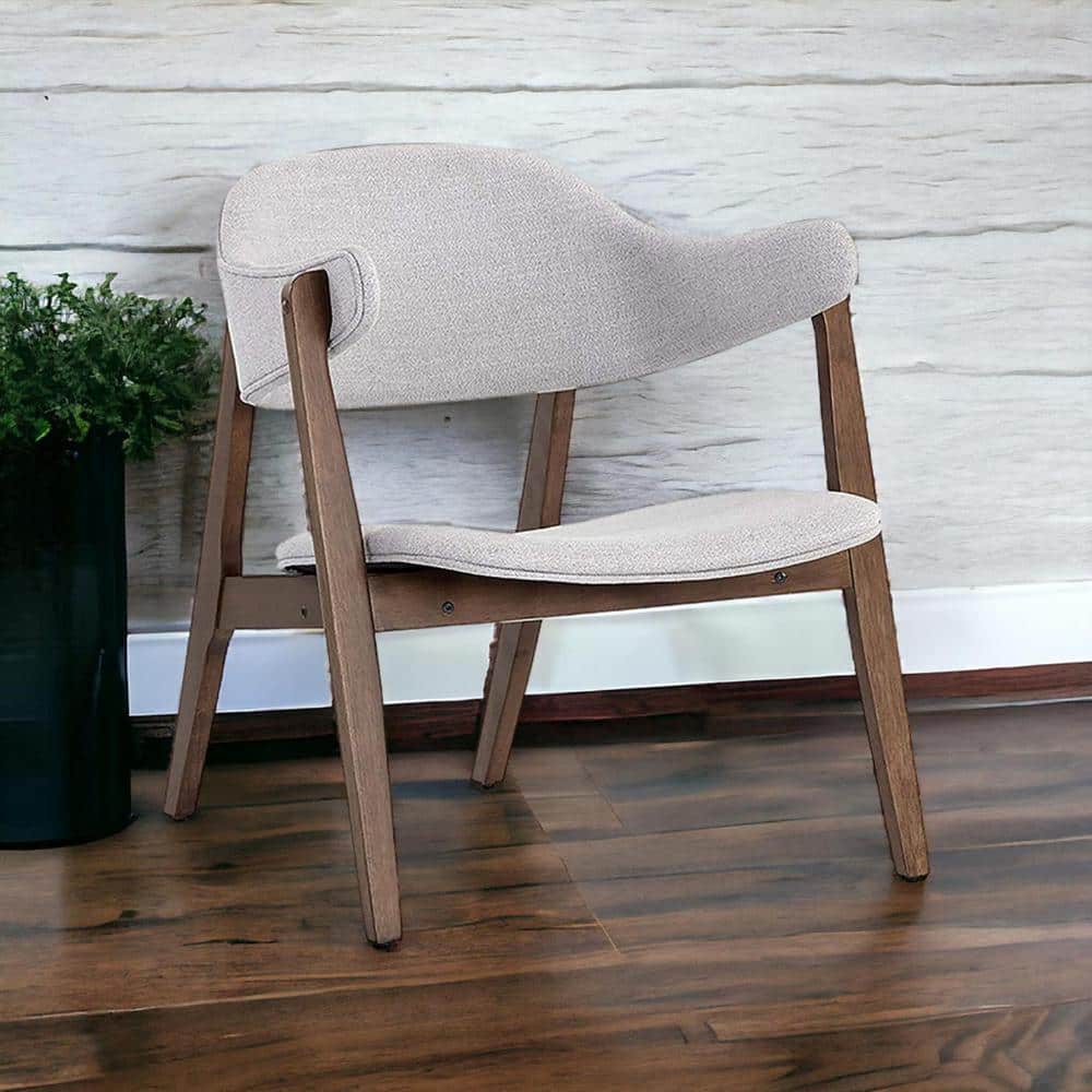 HomeRoots Light Gray Wingback Chair Set of 1 2000528852 - The Home Depot